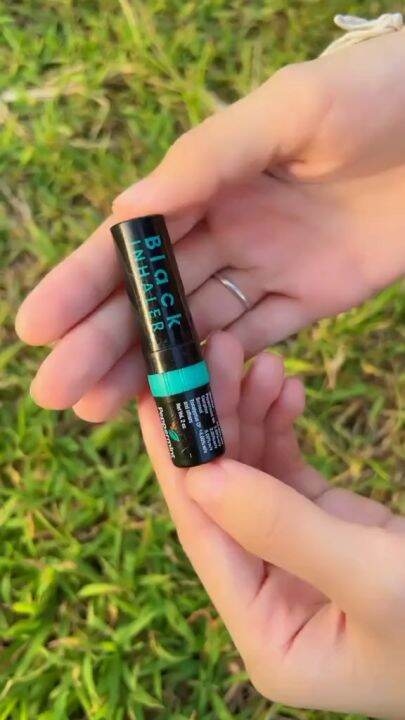 Black Inhaler Peppermint Field Thailand Authentic Thai Brand 2 In 1 ...