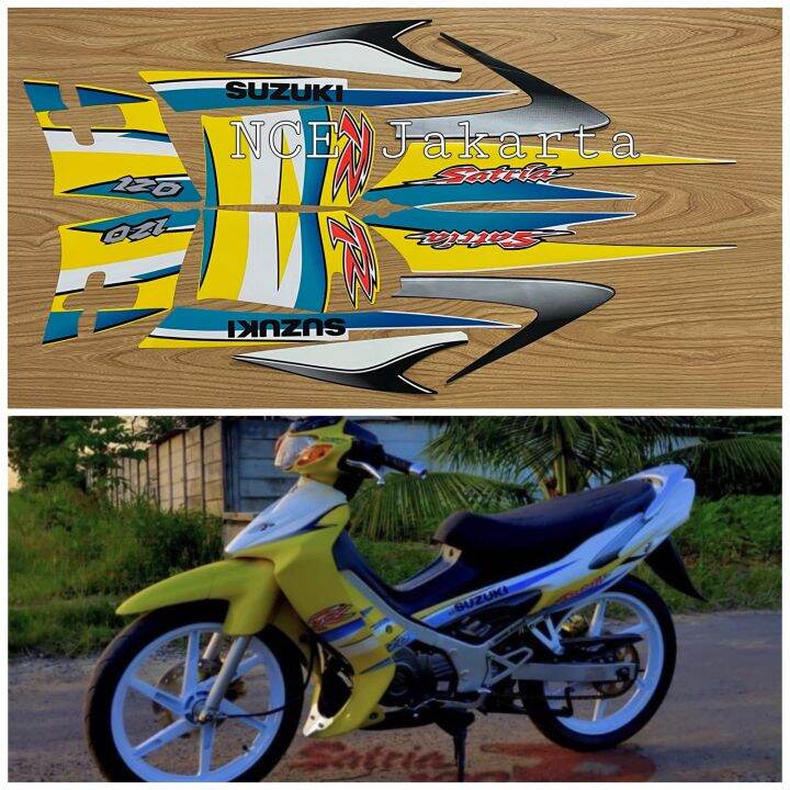 STIKER STRIPING SATRIA HIU MALAYSIA 2005 KUNING PUTIH | Lazada Indonesia