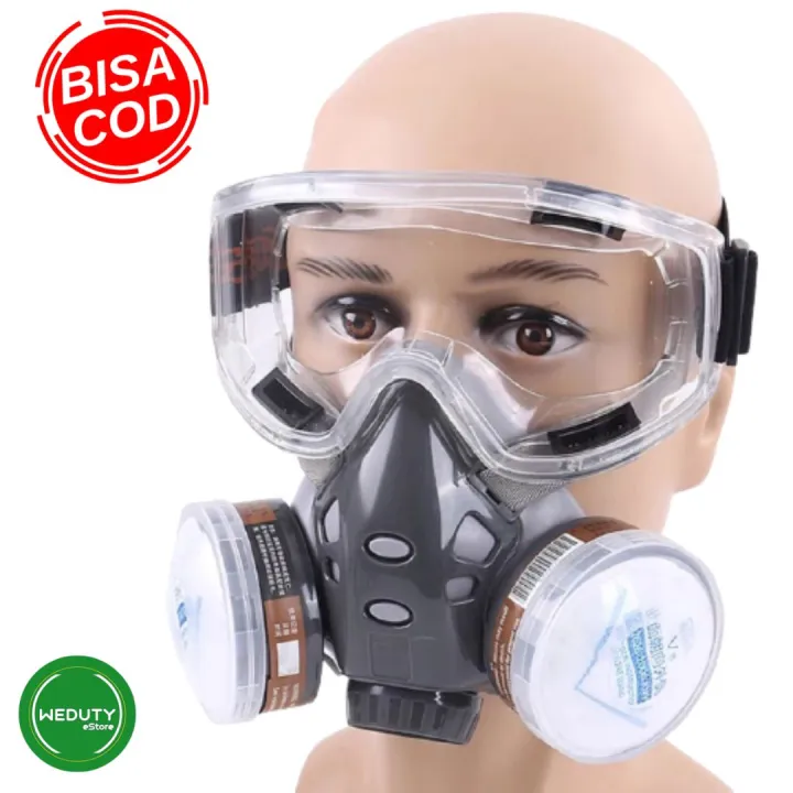 SAFETY GAS MASK MASKER GAS KESELAMATAN KERJA K3 DARI GAS ACID AMONIA ...