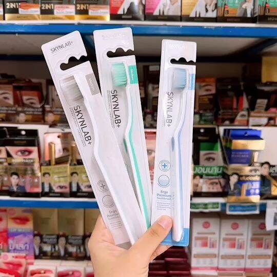 ⚡1แถม1⚡【Skynlab】Ergo แปรงสีฟัน พรีเมี่ยม【แปรงคุณภาพสูงพิเศษ เรียวยาว ...