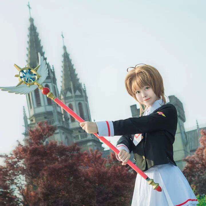 【COSER 77】Magic card girl Sakura cos clothing jk uniform Variety Sakura ...