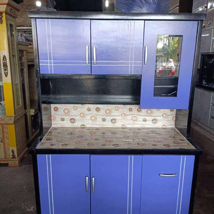 lemari sayur 3 pintu/rak piring minimalis/rak sayur kayu | Lazada Indonesia