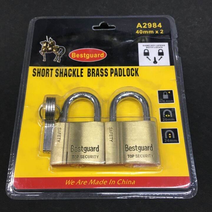 40mm Short Shackle Brass Padlock A2984 40Mx2 | Lazada PH