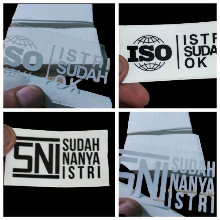 STICKER SNI(SUDAH NANYA ISTRI),ISO (ISTRI SUDAH OK) | Lazada Indonesia