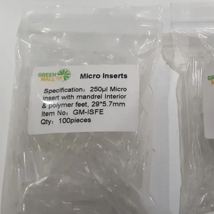 Vial insert 250ul for 9mm vial , 100/pk | Lazada.co.th