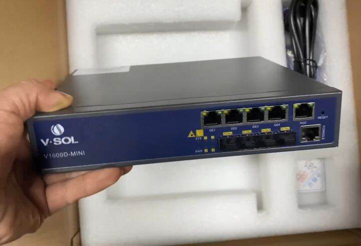 VSOL Mini EPON OLT 4PON Ports FTTH CATV GEPON OLT Carrier-grade high ...
