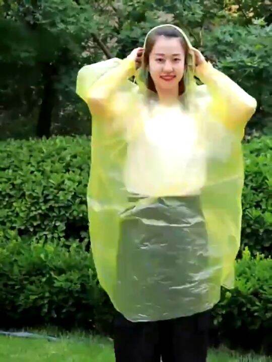 Rain Coat Disposable Plastic Reusable Poncho Raincoat Kapote Ultra ...
