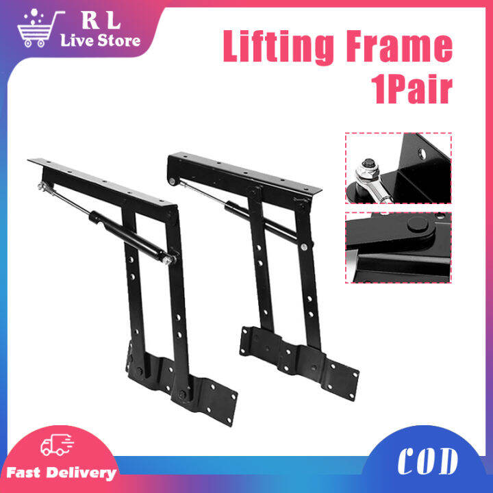 1Pair Table Top Lift UP Hinge Desk Lifting Frame Mechanism Hardware ...