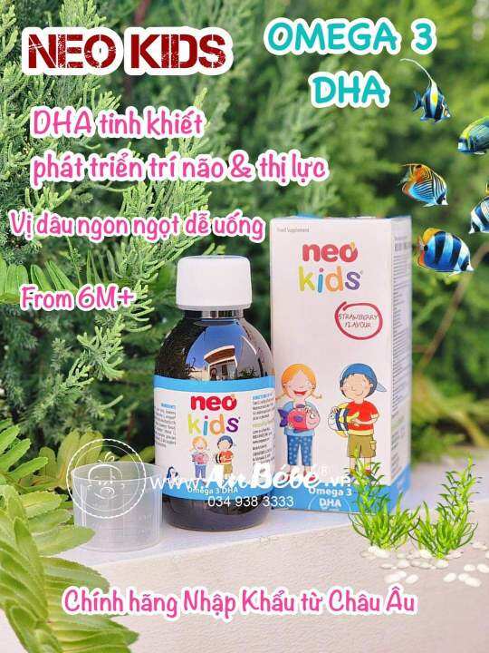 siro Neo Kids Omega 3 DHA - Hỗ trợ bổ sung DHA,vi ta min A,E tăng cường ...