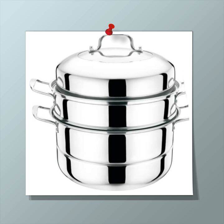 Pengukus 3 Tingkat Keluli Tahan Karat 32cm | Lazada
