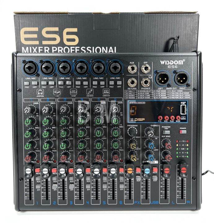 MIXER WISDOM ES6 / ES 6 MIXER 6 CHANNEL ORIGINAL | Lazada Indonesia