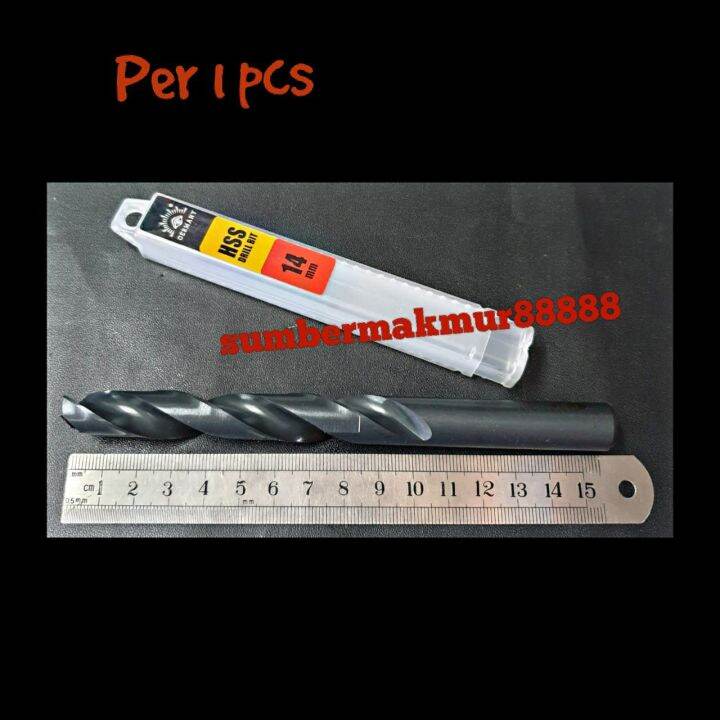 mata bor besi 14 mm merk tjap mata / mata bor besi / mata bor / mata ...