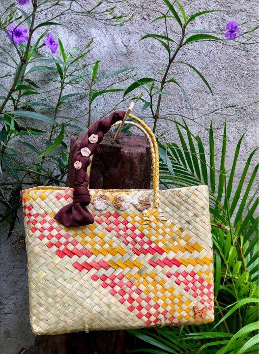 Native Colorful Bayong Bag(L-21cm,W-30cm) | Lazada PH