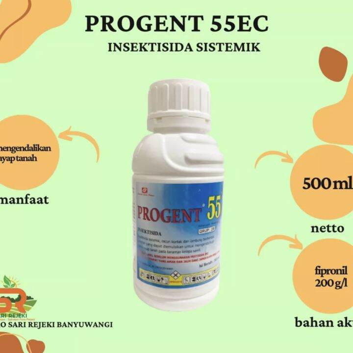 PROGENT Fipronil 55 EC 500 ML Insektisida Sistemik untuk mengendalikan ...