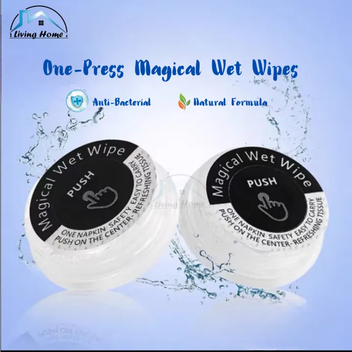 One Press Magical Wet Wipe Sanitizer 99% User Friendly Hygiene 神奇的湿巾 ...