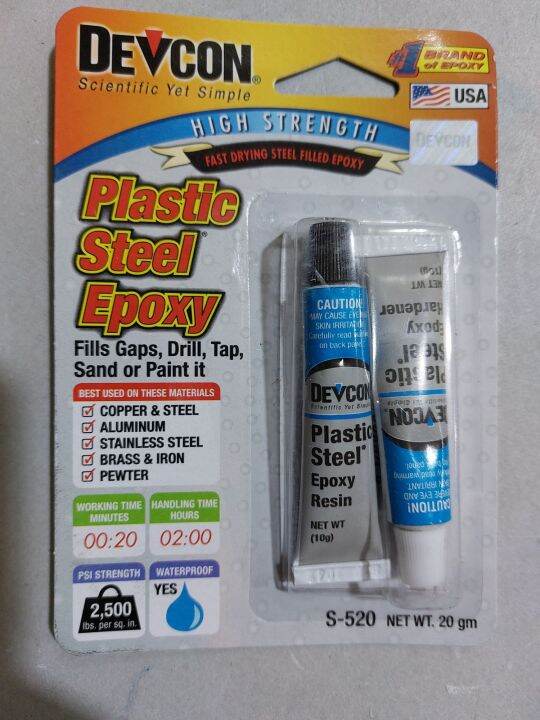 Devcon Plastic Steel Epoxy 20g Or 56.8g Fills Gaps Copper Steel ...