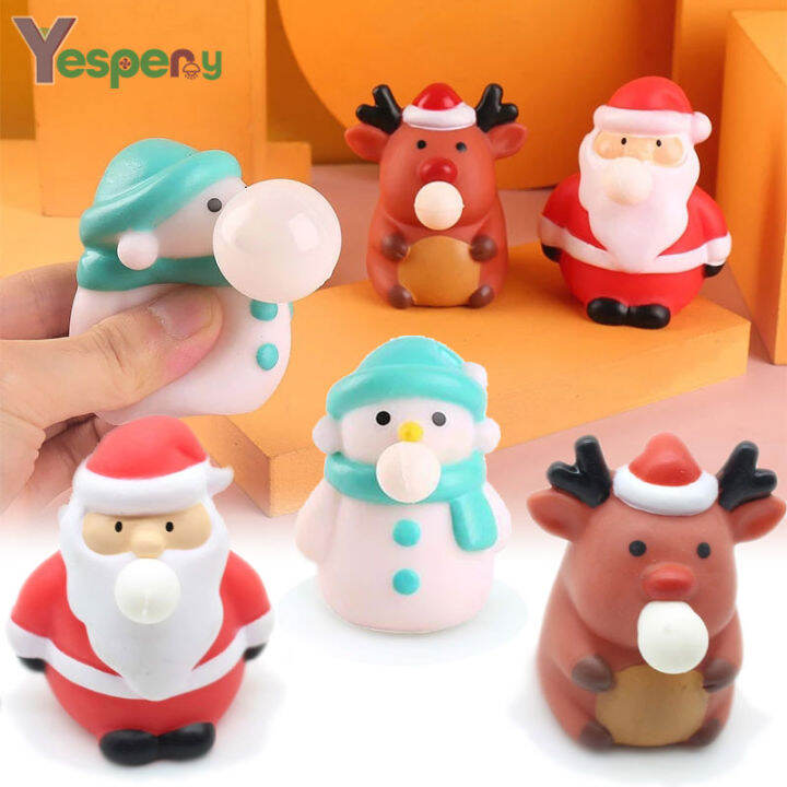 YESPERY Christmas Squeeze Toys Extrusion Blowing Bubble Pinch Toy Kids ...