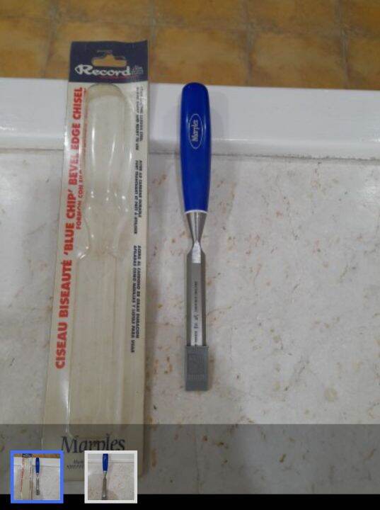 ORIGINAL UK" MARPLES BY RECORD WOOD CHISELS BLUE CHIP.FIRMER CHISEL ...