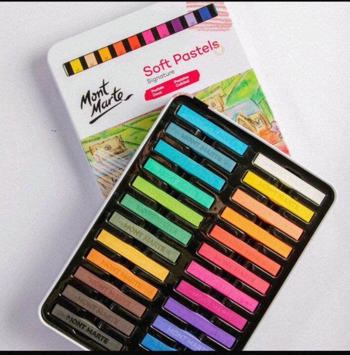 Mont Marte Soft Pastels in Tin Box Signature 24 pcs. | Lazada PH