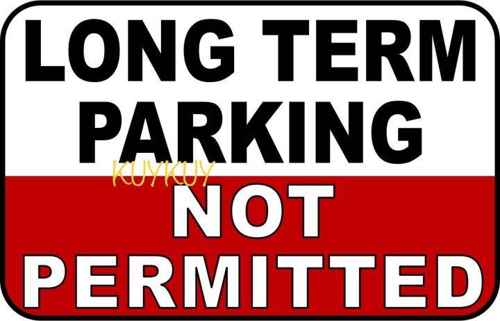 LONG TERM PARKING NOT PERMITTED PVC Signage 7.8x11 inches | Lazada PH
