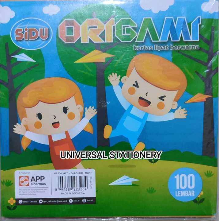 Origami Sidu 14 X14 cm 100 Lembar Ukuran Sedang / Kertas Lipat / Kertas ...