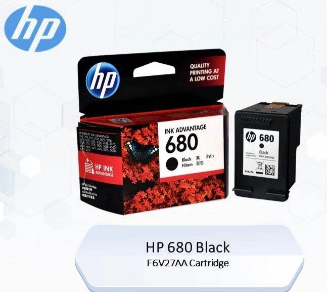 HP 680 Cartridge - Black F6V27AA Original Ink Advantage printer ink ...