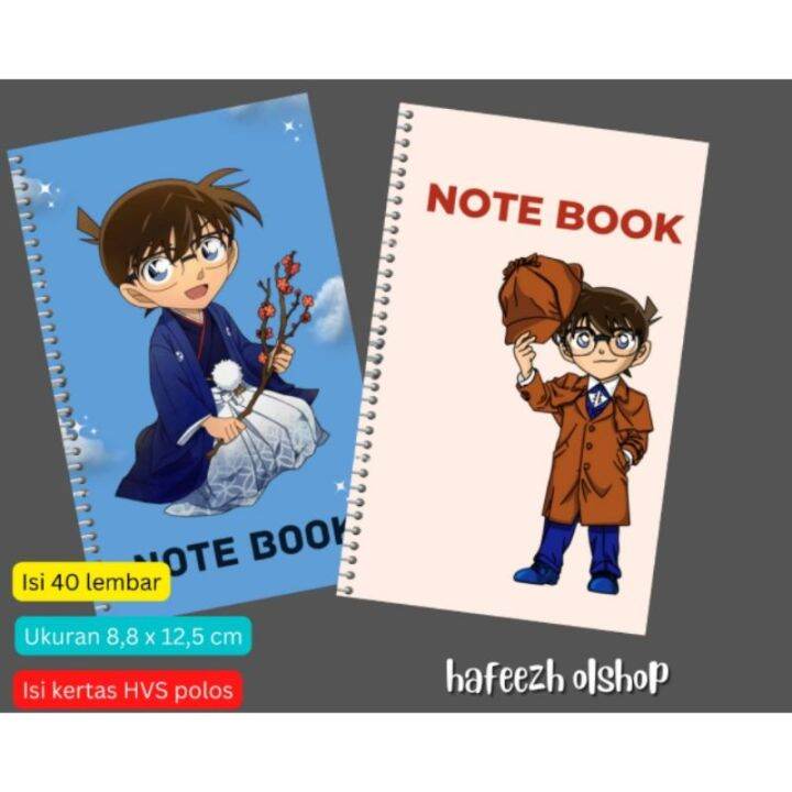 Buku Catatan Notebook Notes Notepad Spiral Detective Conan Shinichi ...
