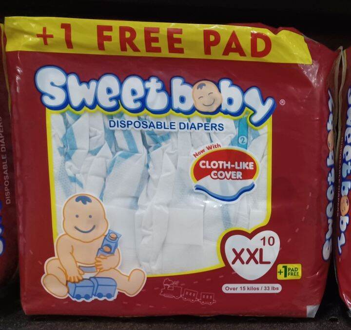 SWEET BABY DISPOSABLE DIAPER XXL 10+1 PADS | Lazada PH