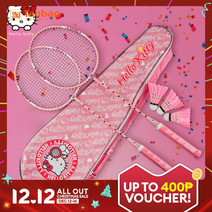 Hello Kitty Hello Kitty Badminton Racket Pink Genuine Girls Adult and ...