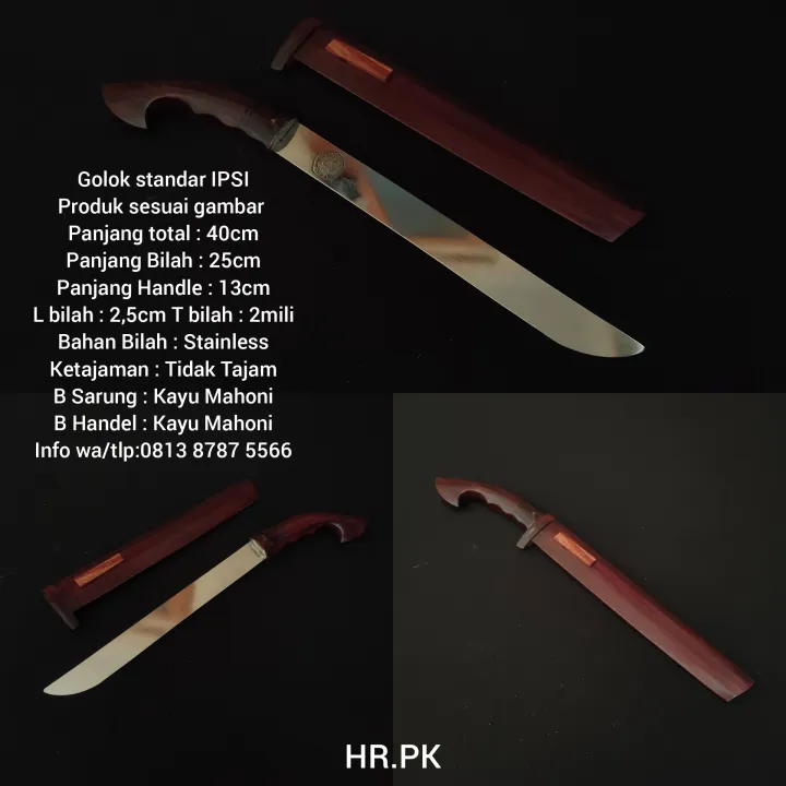 Golok tumpul golok silat standar IPSI ukuran usia dini | Lazada Indonesia
