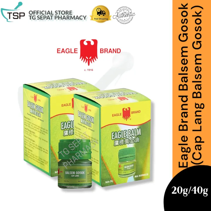 Eagle Brand Eagle Balm (CAP LANG BALSEM GOSOK) 20G/40G | Lazada