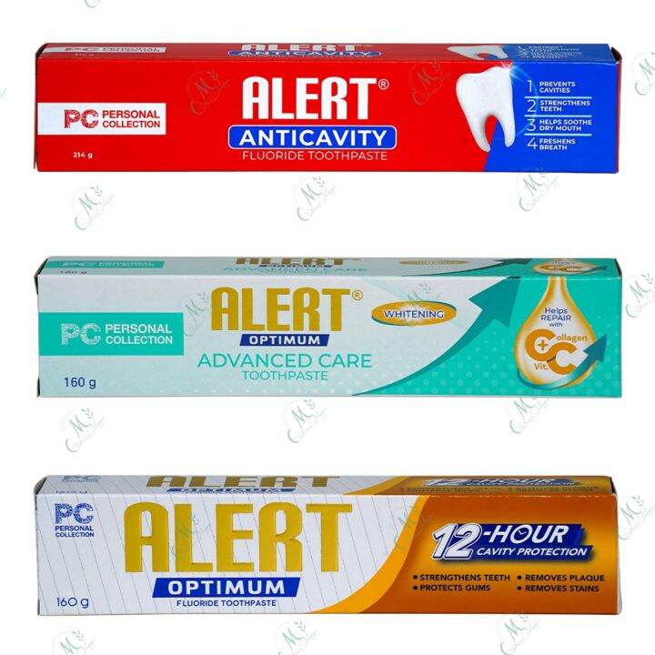 PC Alert Optimum Toothpaste 160g - Anticavity, Advanced Care | Lazada PH