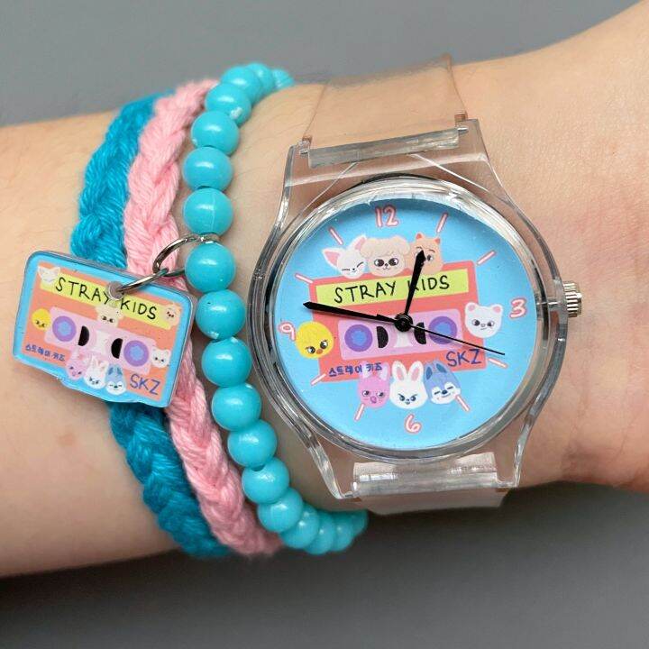 Jam Tangan skzoo stray kids skz blue mixtape transparent | Lazada Indonesia