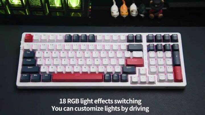 CPSTECH K98 Mechanical Keyboard 98 100 Keys 100% Layout Type-C Wired ...