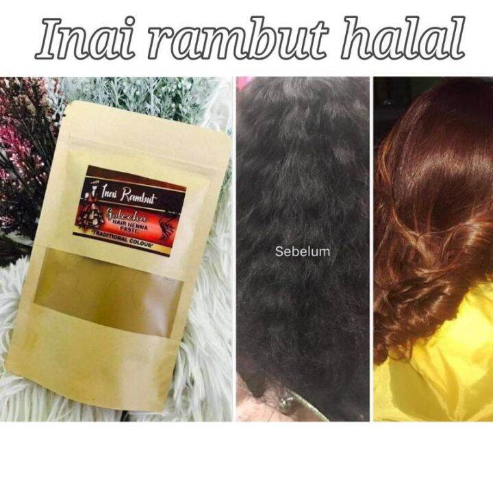 INAI RAMBUT PERANG HALAL GOLECHA | Lazada