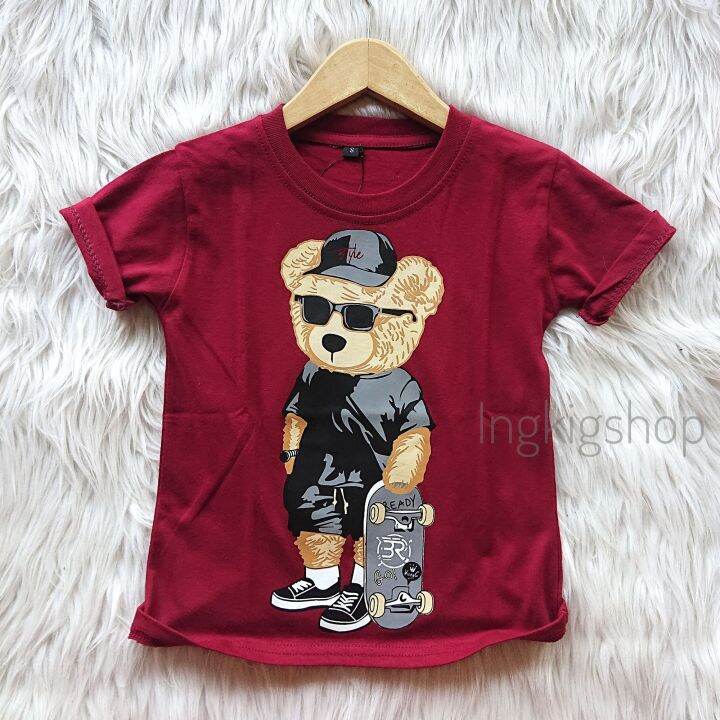 Baju Laki Laki Dan Perempuan Kaos Anak Teddy Bear Keren Katun Premium ...