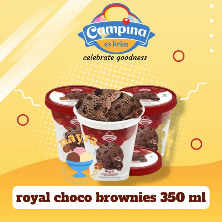Campina ice Cream cake royal choco brownies 350ml x 2 | Lazada Indonesia