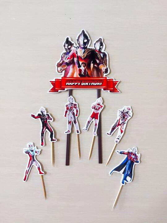TOPPER ULTRAMAN / TOPPER KUE ULTRAMAN / CAKE TOPPER ULTRAMAN / HIASAN ...