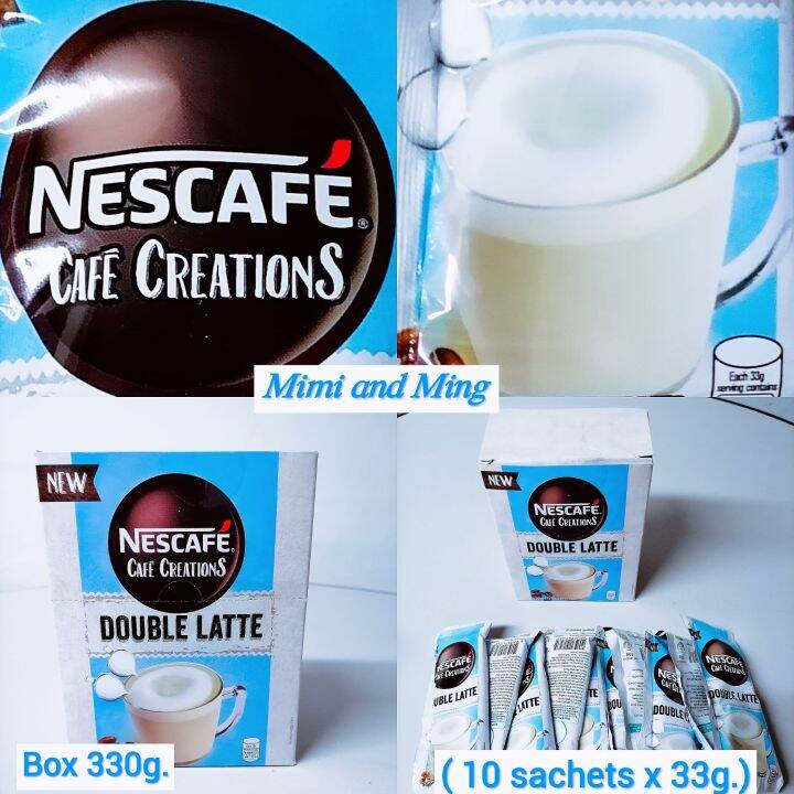 Nescafé Café Creations. Double Latte. Complete Coffee Mix. Net Weight per Box : 330g.( 10 ...