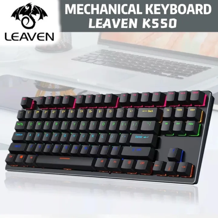 Leaven K550 Mechanical Keyboard Gaming TKL RGB Murah | Lazada Indonesia
