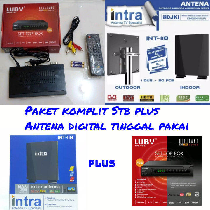 SET TOP BOX TV TABUNG DIGITAL PLUS ANTENA TV DIGITAL UNTUK MENANGKAP ...