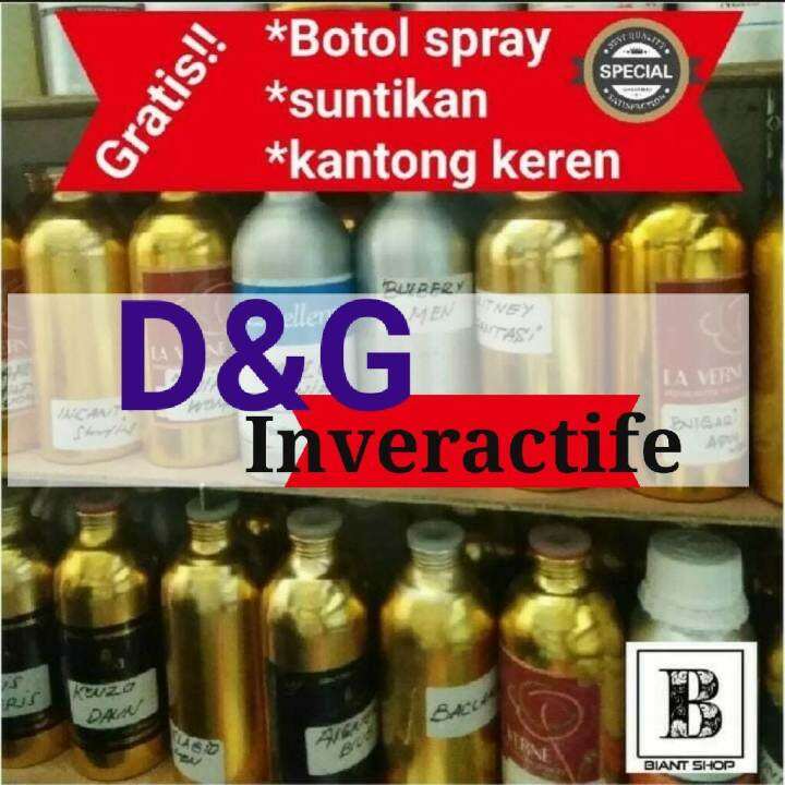 biang parfum bibit D&G inperaktife 100ml gratis botol spray+ suntikan ...