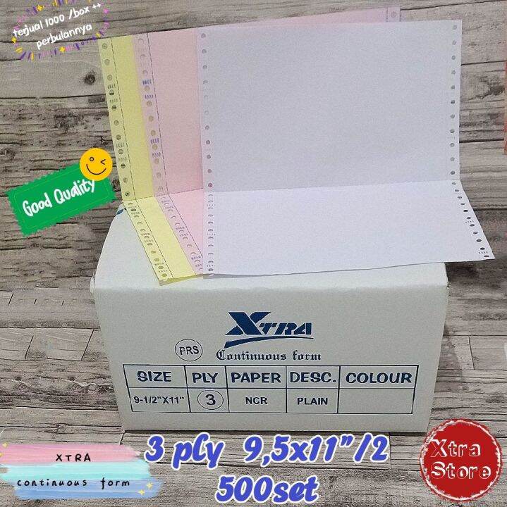 kertas continuous form 3ply PRS 9.5x11"/2 | Lazada Indonesia