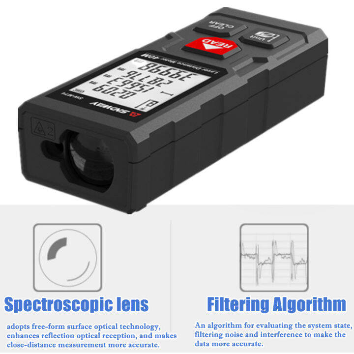 【40M】 Digital Laser Rangefinder Mini Handheld Distance Meter Distance ...