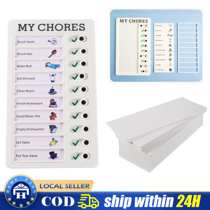 【Local delivery】 My Chores Planning Board Daily Planner Detachable Replace Wall Hanging Memo ...