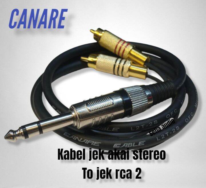 kabel audio insert jek akai stereo to jek rca 2 | Lazada Indonesia