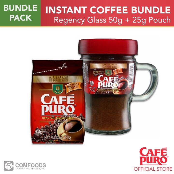 CAFE PURO Instant Coffee Bundle - Regency Cup + Econopack 25g | Lazada PH