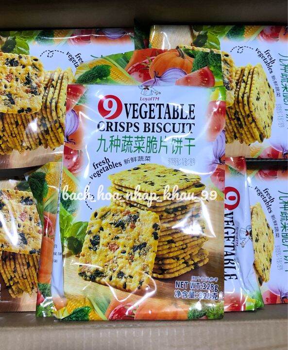 Bánh Quy Dinh Dưỡng 9 Loại Rau Củ Quả Đài Loan Gói 328g | Lazada.vn
