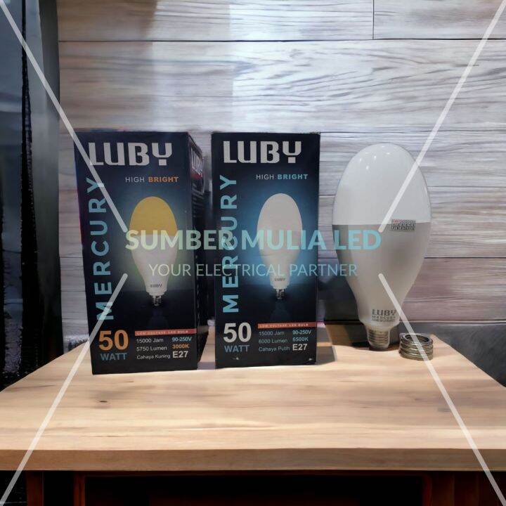 LUBY LAMPU LED MERCURY 50W LAMPU PENERANGAN JALAN 50 WATT PENGGANTI ...