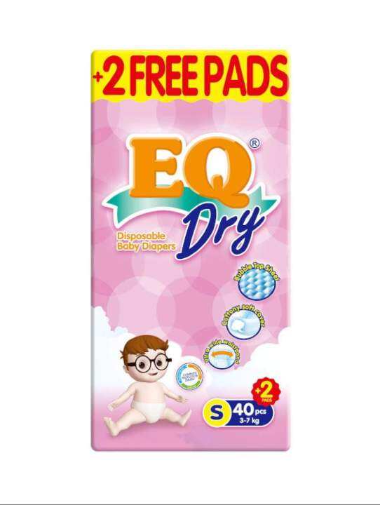 EQ Dry Econo Pack Tape Diaper Small 40's | Lazada PH